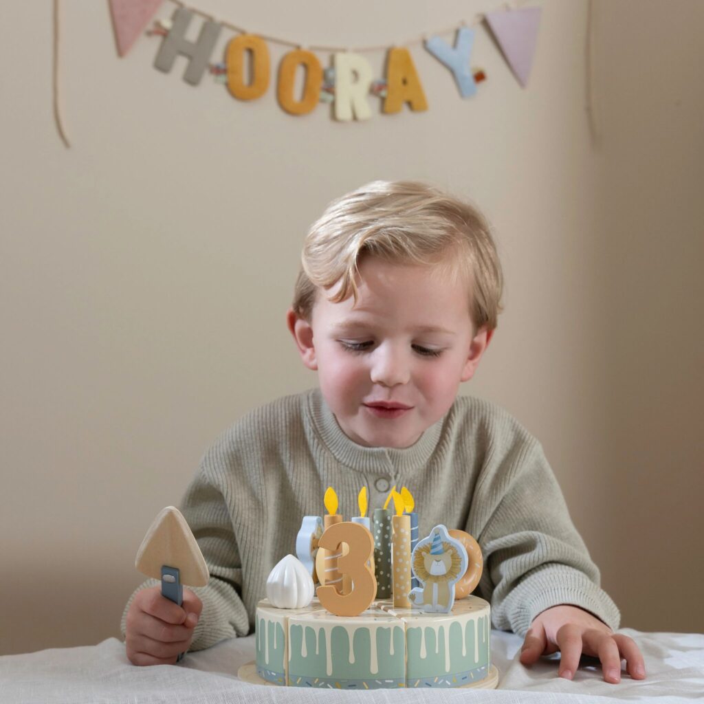 Drvena rođendanska torta, plava - Bears And Pears