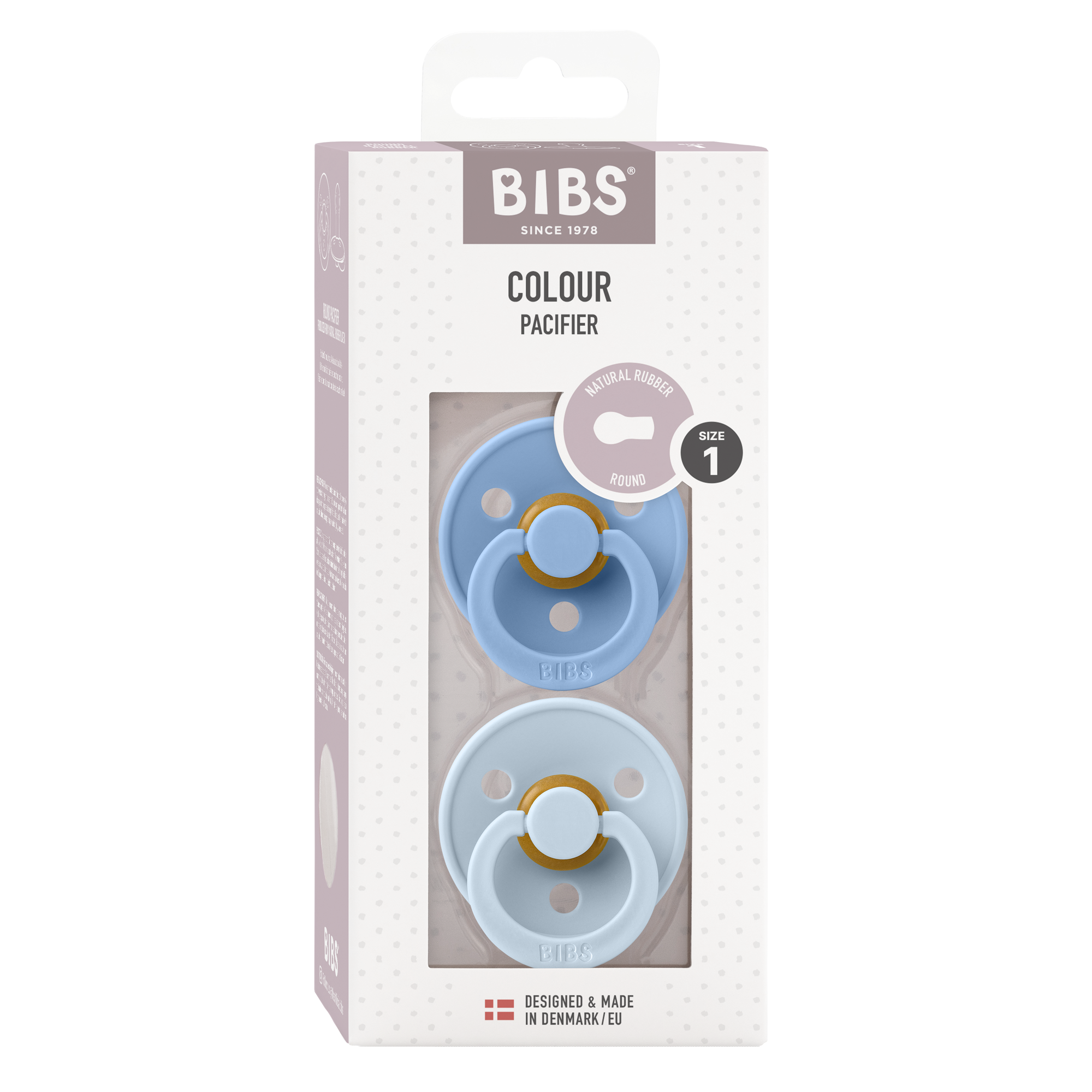 Bibs pacifier Baby Blue & Sky Blue, 0-6m - Bears And Pears