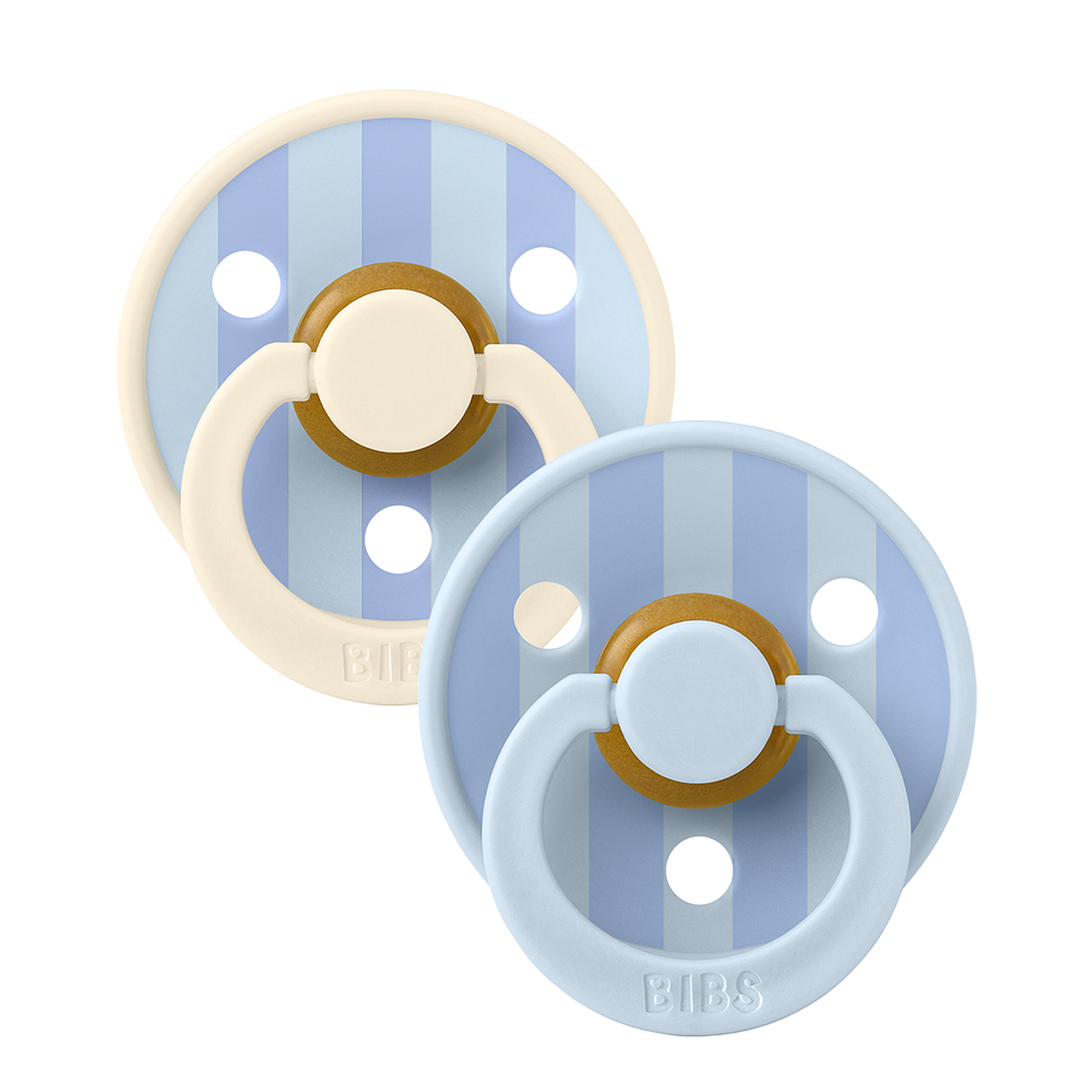 Bibs pacifier Baby Blue & Dusty Blue, 0-6m - Bears And Pears